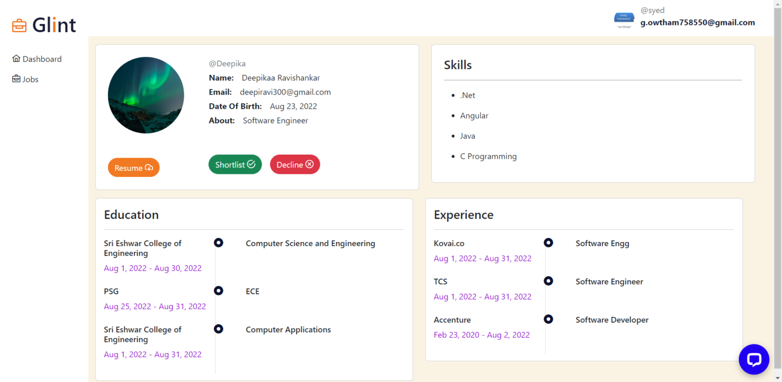 Glint App - A Job Portal - TechMeet360