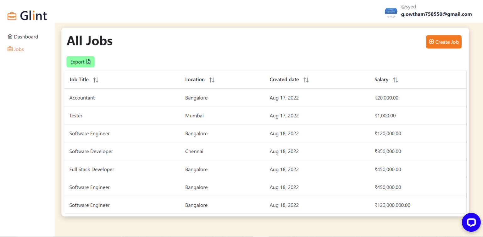 Glint App - A Job Portal - TechMeet360