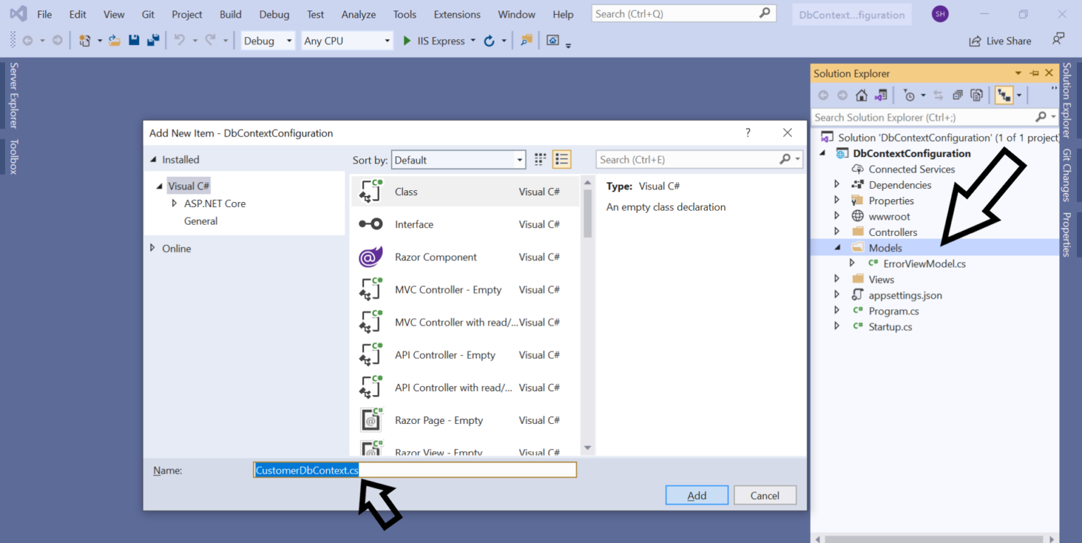 Getting Started With Entity Framework Core And How To Configure Dbcontext Class In Aspnet Core